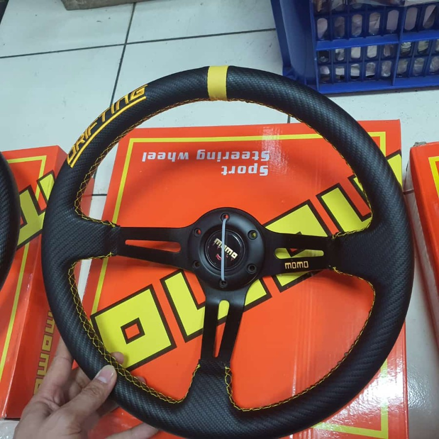 Jual Stir Racing Momo 3 Palang 14 Inchi Universal | Shopee Indonesia