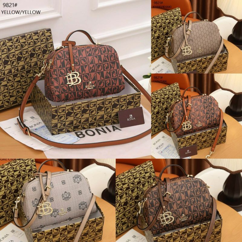 Jual boni Top Handle Zipper SlingBag #9821 | Shopee Indonesia