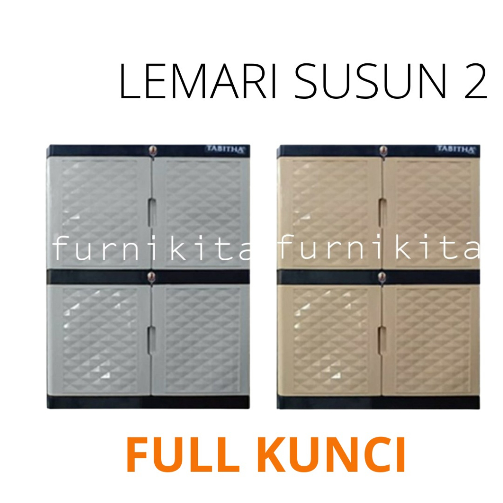 Jual LEMARI PAKAIAN PLASTIK ROTAN DIAMOND MINI SUSUN 3 KUNCI KACA ...