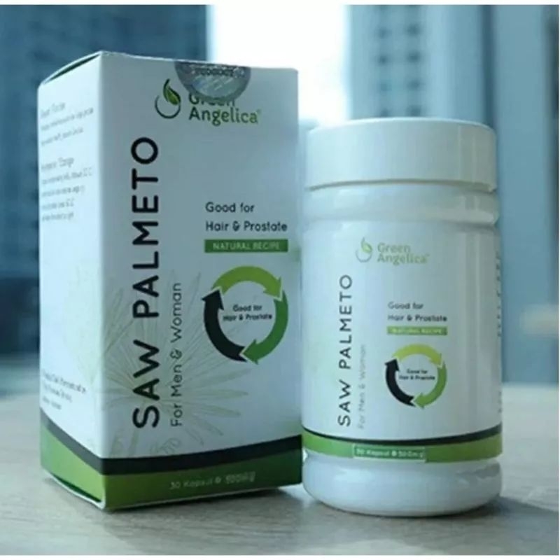 Jual SAW PALMETO SUPLEMEN PENUMBUH RAMBUT BPOM 30 CAPSULE GREEN ...