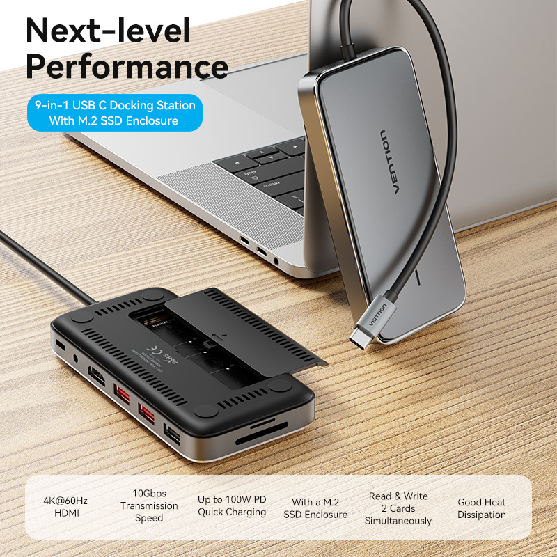 Jual Vention Multiport USB-C to HDMI Adapter with SSD Enclosure High ...