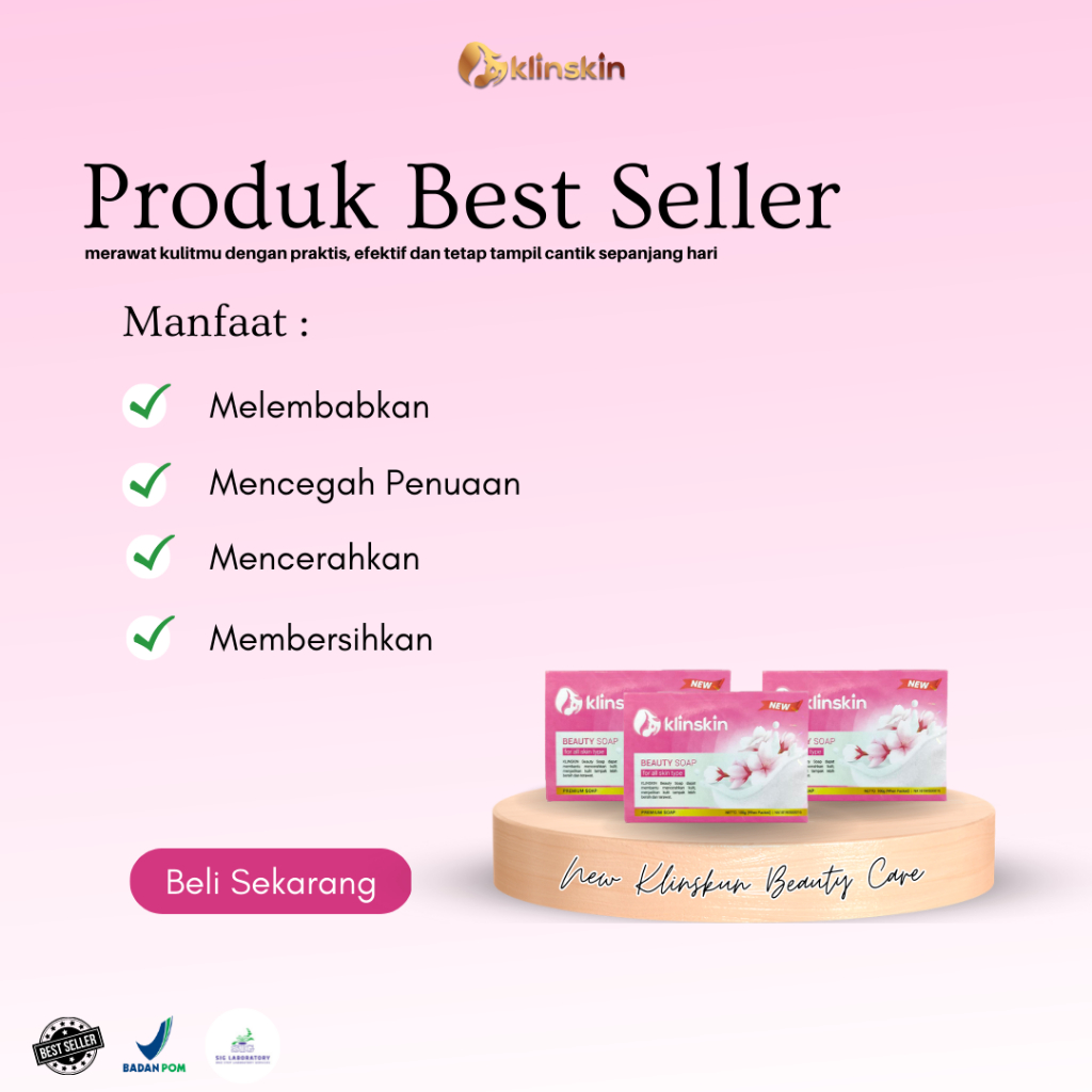 Jual Paket Bundling 3 Pcs Klinskin Beauty Soap Sabun Pemutih Wajah Muka Badan Original 100% ...
