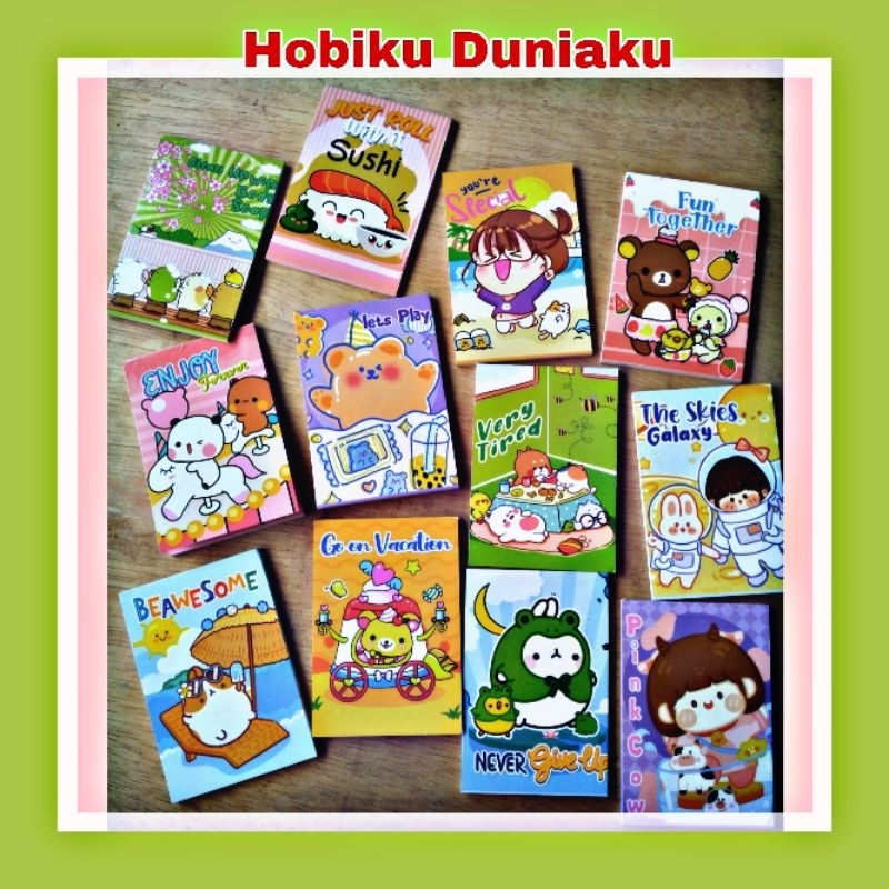 Jual Buku Memo Mini/Note Book Mini/Buku Tulis Mini/Buku Kecil Lucu/Buku ...