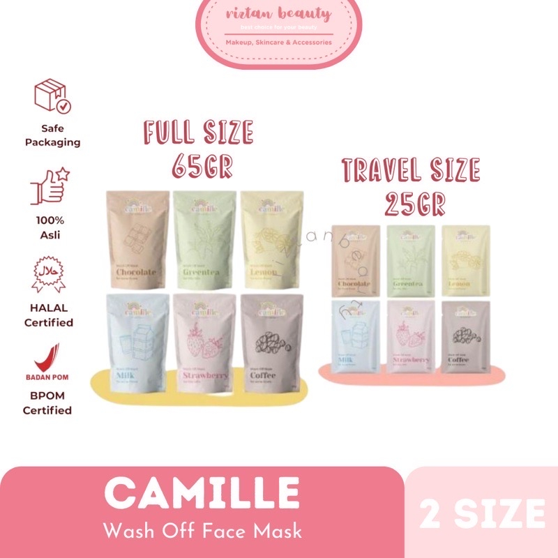 Jual CAMILLE - WASH OFF FACE MASK ( 25GR | 65GR ) | Shopee Indonesia