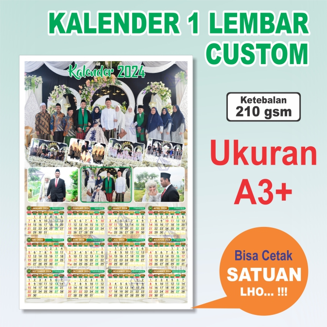 Jual Kalender Dinding A3+ - Kalender Custom - Kalender aesthetic ...