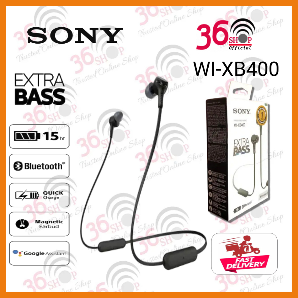 Jual Sony WI-XB400 Earphone Wireless in-ear Extra Bass Bluetooth ...