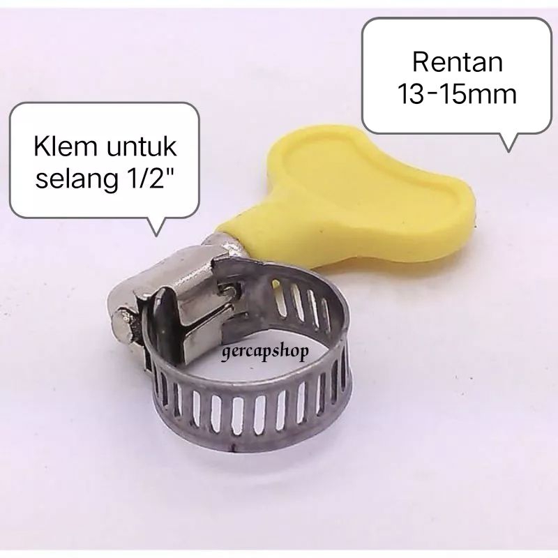Jual klem selang air putaran kupu kupu gampang easy kuping pipa water hose clamp pengikat ikat ...