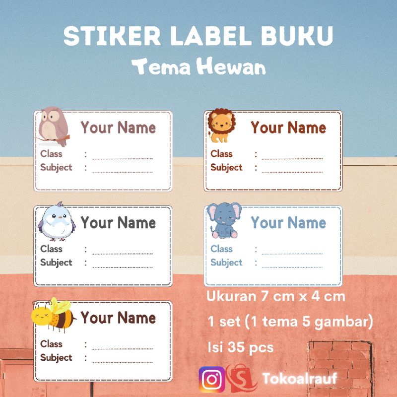 Jual Stiker Nama Label Buku Pelajaran CUSTOM NAMA | Shopee Indonesia