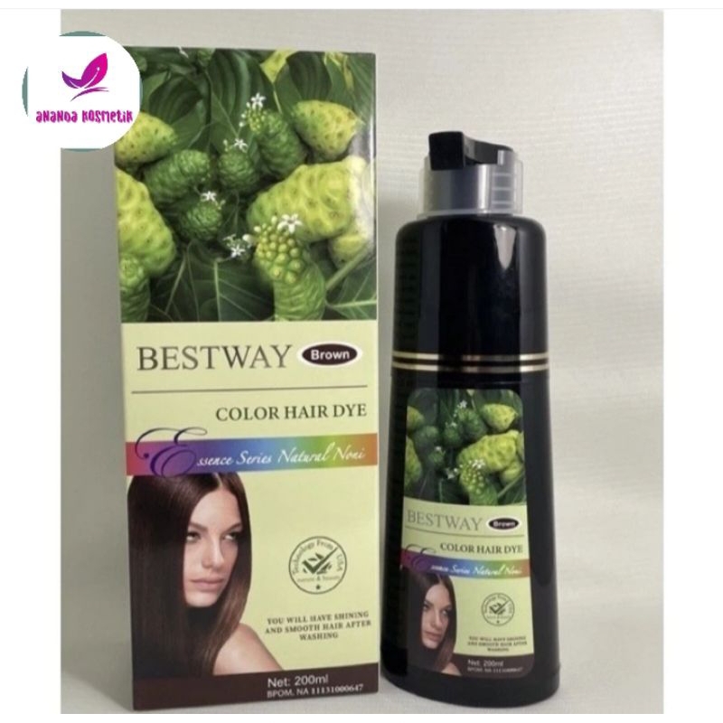 Jual BESTWAY SHAMPOO NONI MENGKUDU PEWARNA RAMBUT HERBAL ALAMI KEMASAN ...