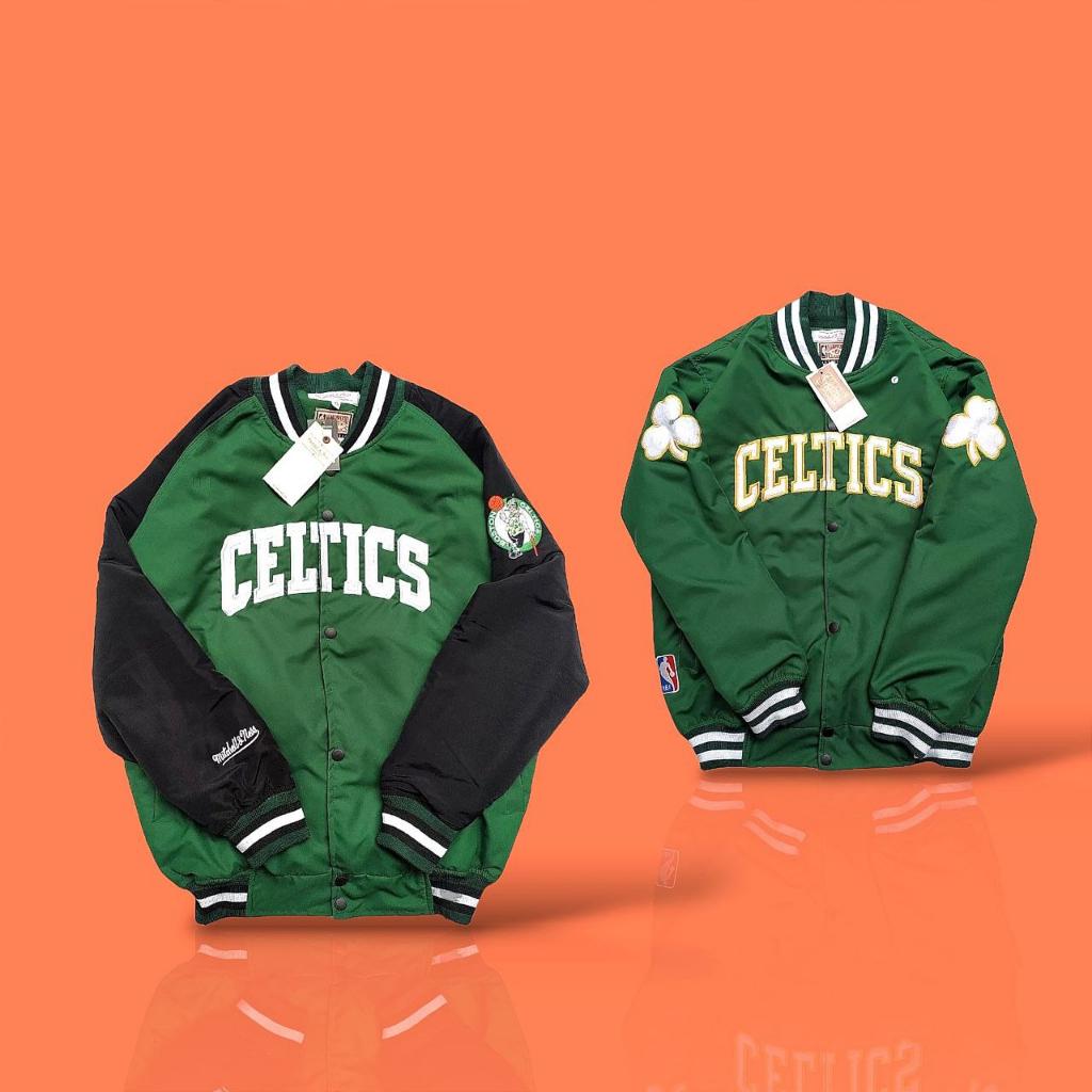Jual JAKET VARSITY CELTICS FONT BORDIR - VARSITY JACKET BOMBER CELTICS ...