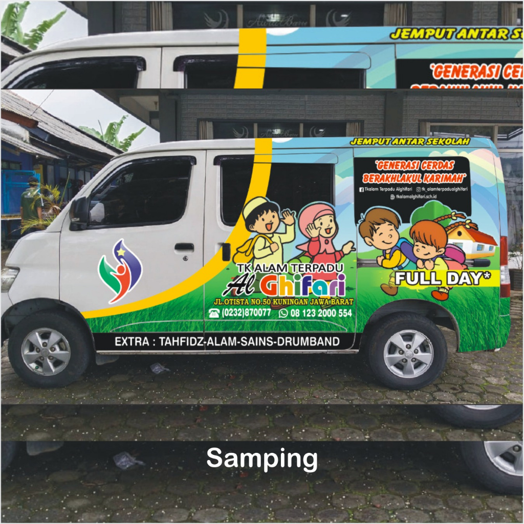 Jual Branding Mobil GrandMax dengan Sticker Quantac Printing UV ...