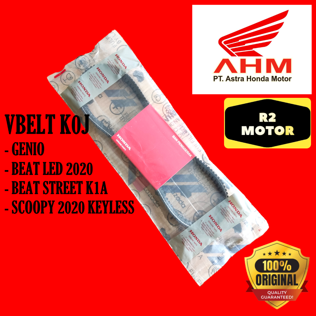 Jual AHM VBELT VAN BELT SET PLUS ROLLER K0J HONDA GENIO BEAT LED STREET ...