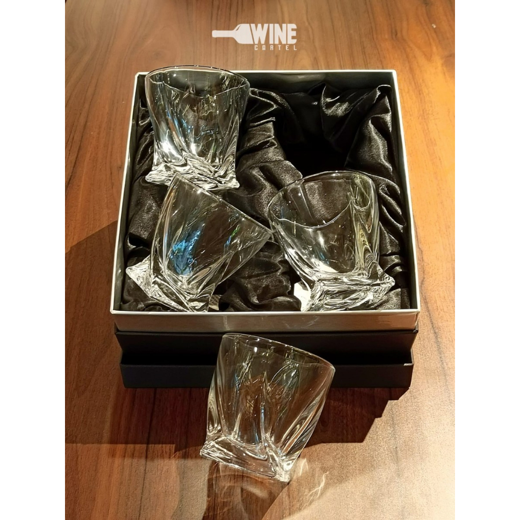 Jual Gelas Whisky Glass Premium OLIIVON 4 Twist Whiskey Glass Gift BOX ...