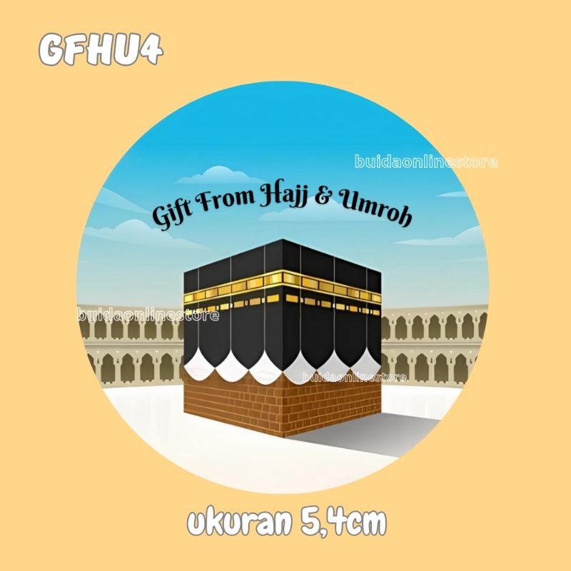 Jual Sticker stiker label Gift From Hajj & Umroh Hangtag dekorasi ...