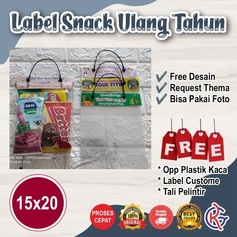 Jual Label Plastik Snack Ulang Tahun - Tas Jajan Ultah Murah PLASTIK ...