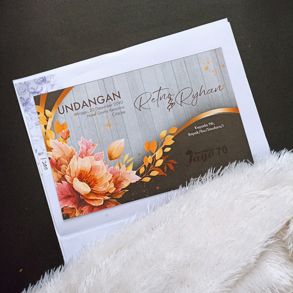 Jual Undangan Pernikahan/Resepsi "Jago 70" Simple, Elegant, Cantik ...