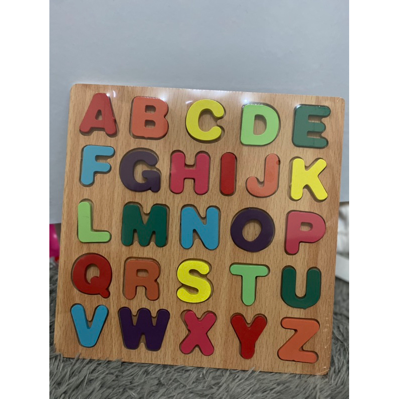 Jual DLC Mainan puzzle ABC 30x25x6cm timbul jumbo (real kayu) | Shopee ...