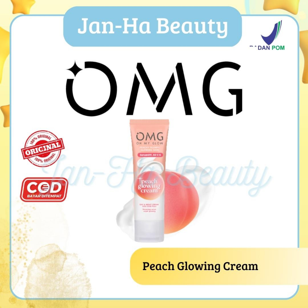 Jual OMG Oh My Glow Peach Glowing Cream 25 gr - Moisturizer Pelembab ...