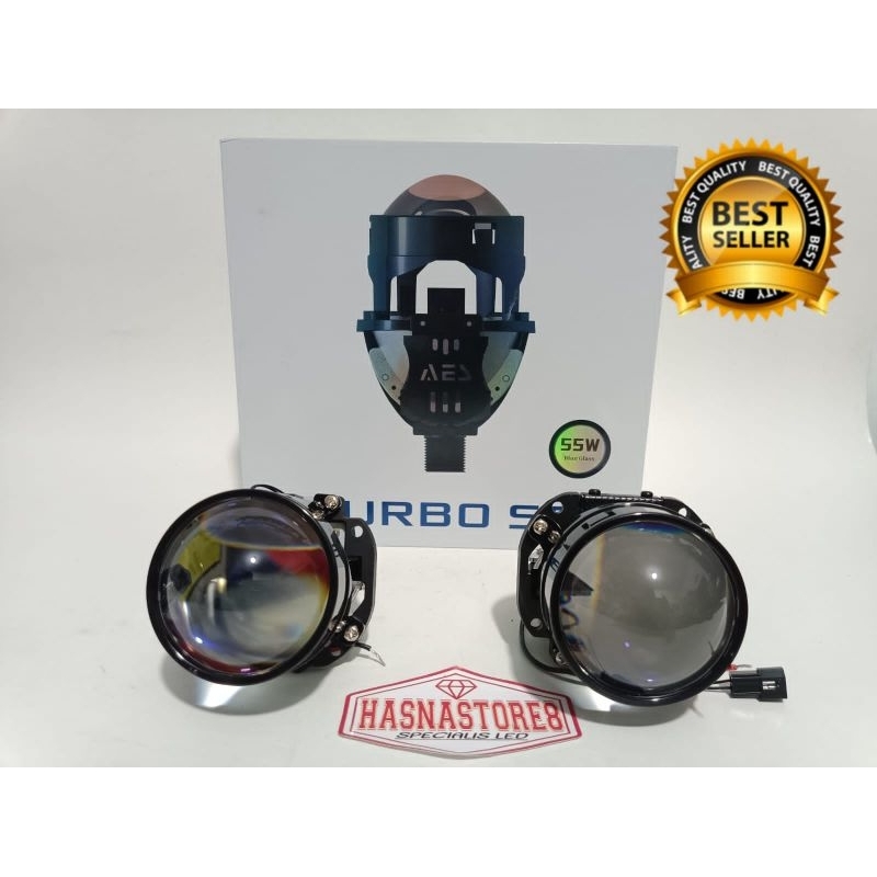 Jual PROJECTOR BILED AES TURBO SE NON LASER 55W 2,5 INCH BLUE LENS ...