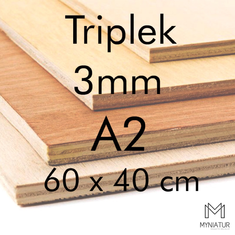 Jual PAPAN KAYU TRIPLEK / MULTIPLEK / PLYWOOD 3 mm | BAHAN MINIATUR ...