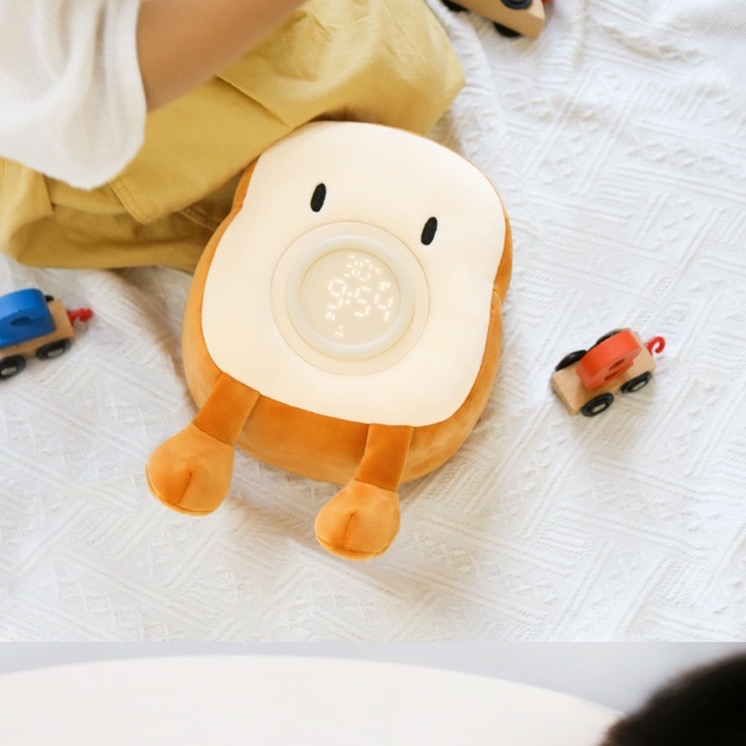 Jual Lampu boneka roti jam alarm LB049 bread lamp night light clock ...