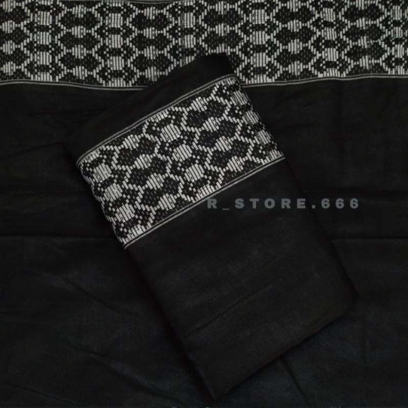Jual SARUNG TENUN HITAM POLOS DOBBY SABUK DEWASA | SARUNG TENUN SONGKET ...