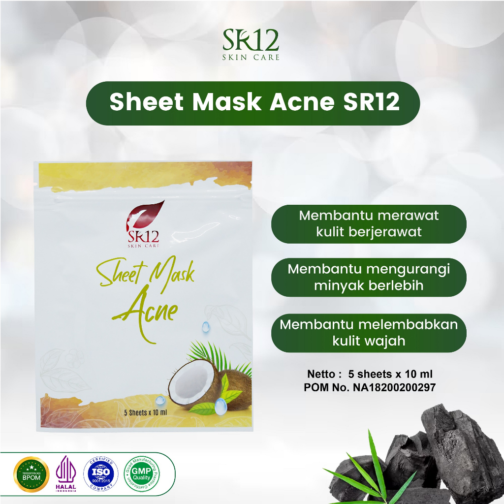 Jual Sheet Mask Acne SR12 BPOM - Masker Wajah Penghilang Jerawat ...