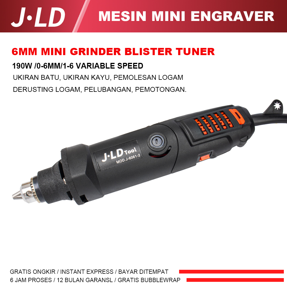 Jual JLD 6mm Bor Ukir Grafir 190W mini Mini Grinder MESIN BOR TUNER set ...