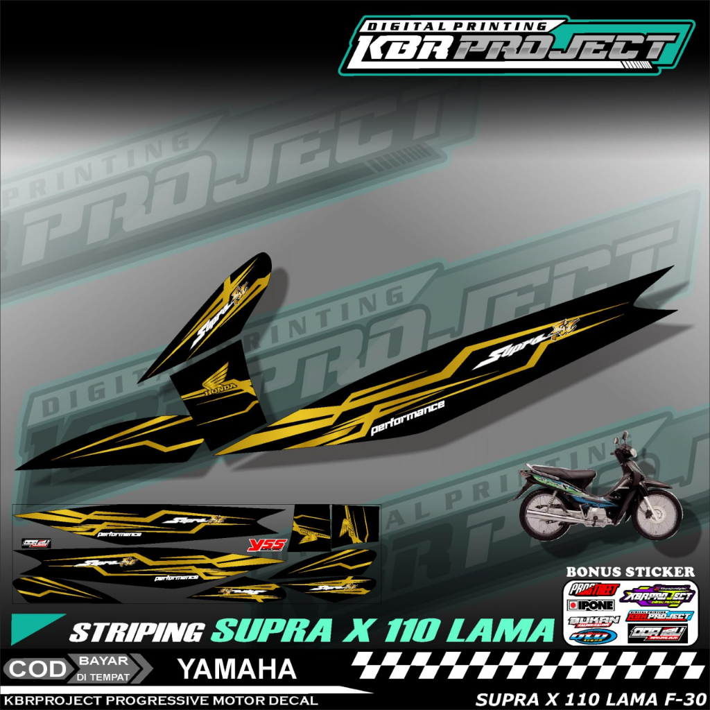 Jual SUPRA X 110 LAMA STIKER SRTIPING PREMIUM MOTOR KEREN LIS VARIASI ...