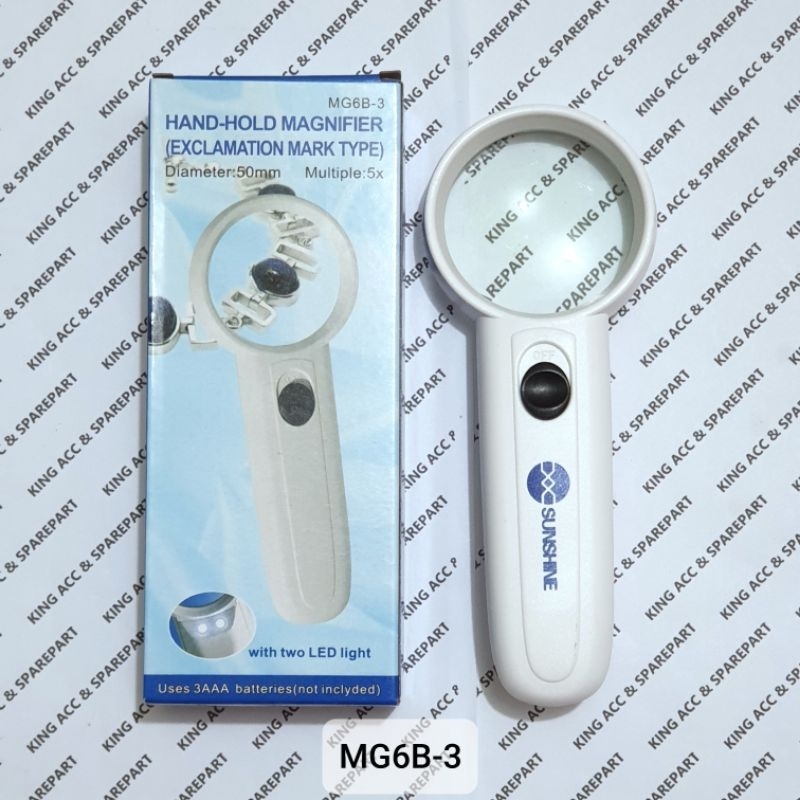 Jual KACA PEMBESAR MAGNIFIER GLASS LULUS LAMPU SUNSHINE MG6B-3 | Shopee ...