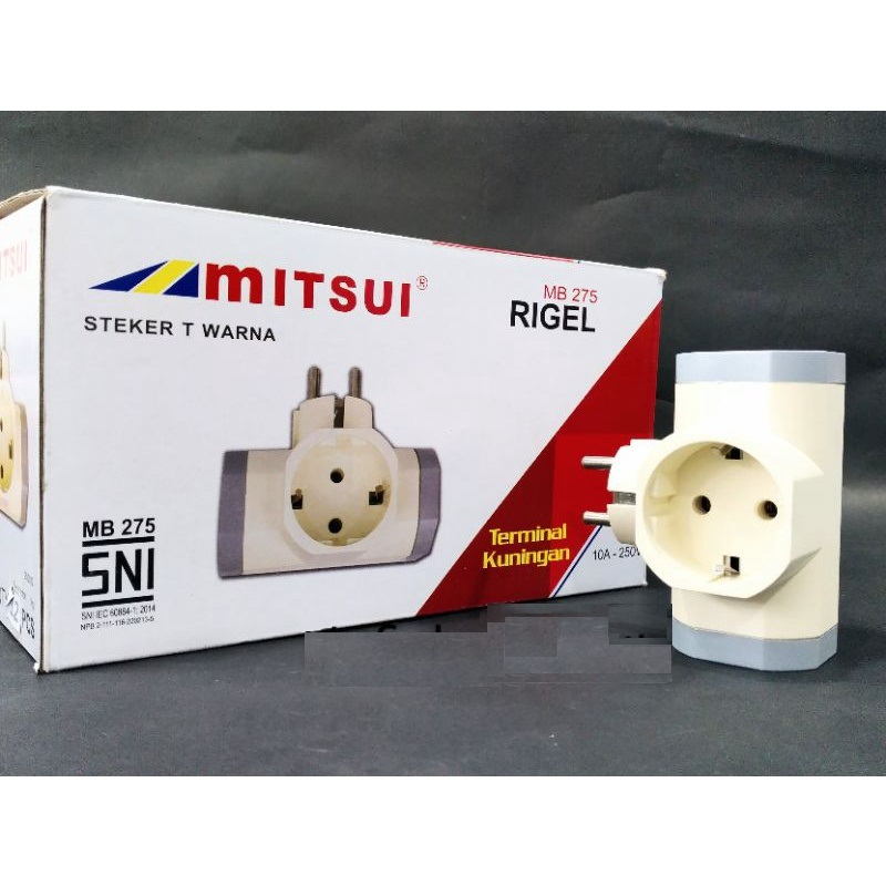 Jual Stop Kontak T Arde 3 Cabang Mitsui Rigel MB 275 Standar SNI ...