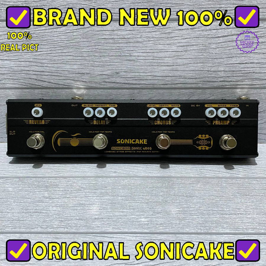 Jual Efek Gitar SONICAKE Sonic Wood Multi Effects Pedal 4 In 1 Acoustic ...