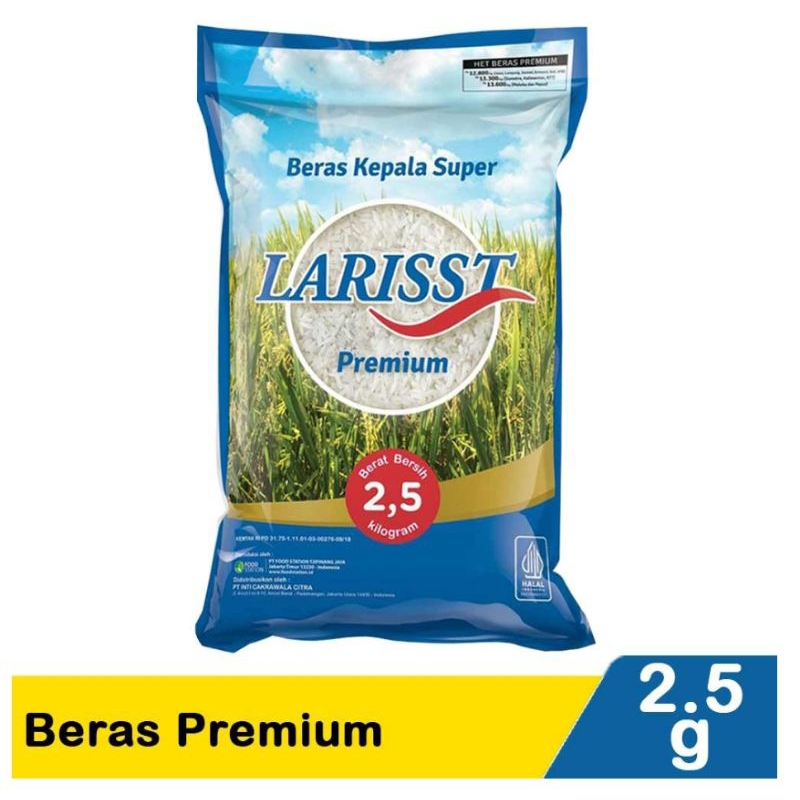 Jual beras premium larist 2.5kg | Shopee Indonesia