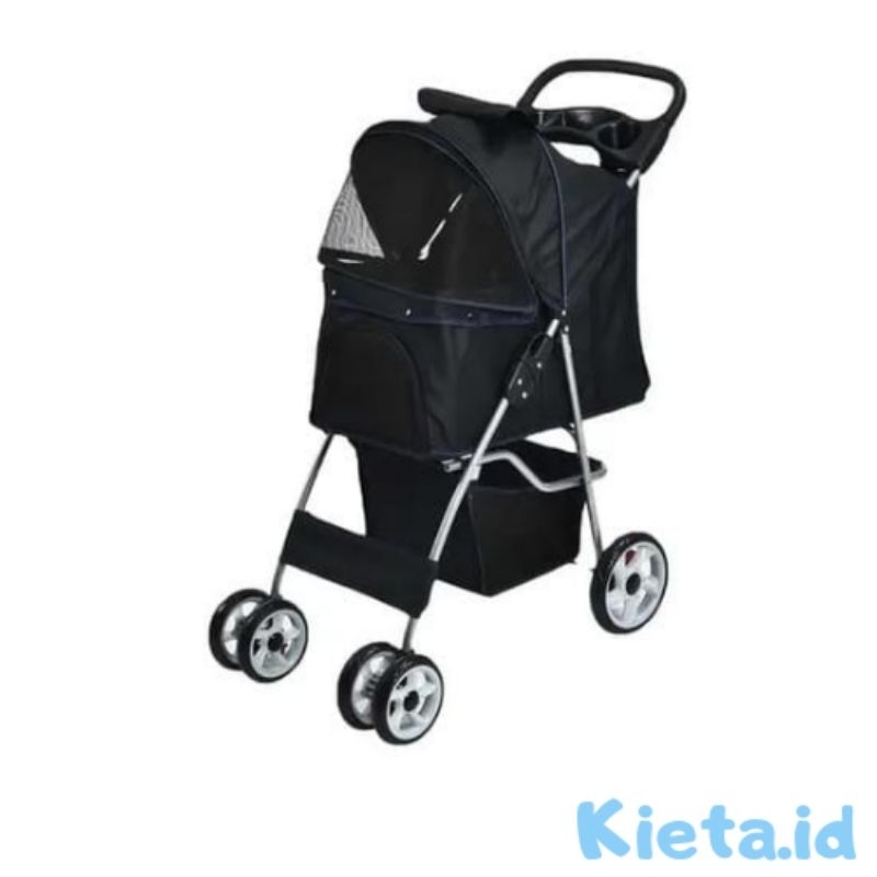 Jual Pet Stroller Kereta Dorong Anjing Kucing Lipat Roda 4 / Pet Trolly ...
