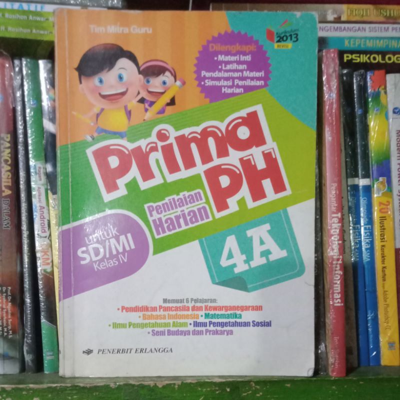 Jual Prima PH 4A Penilaian Harian Untuk SD MI Kelas IV Kurikulum 2013 Revisi Tim Mitra Guru ...