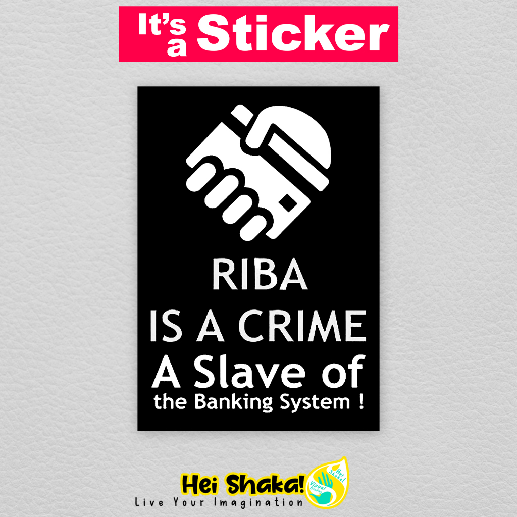 Jual Stiker Riba is A Crime Sticker Dakwah Islami Kata Muslim Vinyl ...