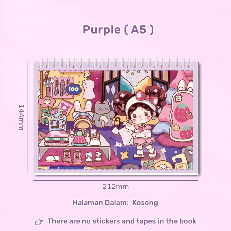 Jual 40 lembar A4 / A5 Buku tempel stiker lucu kartun Album stiker ...