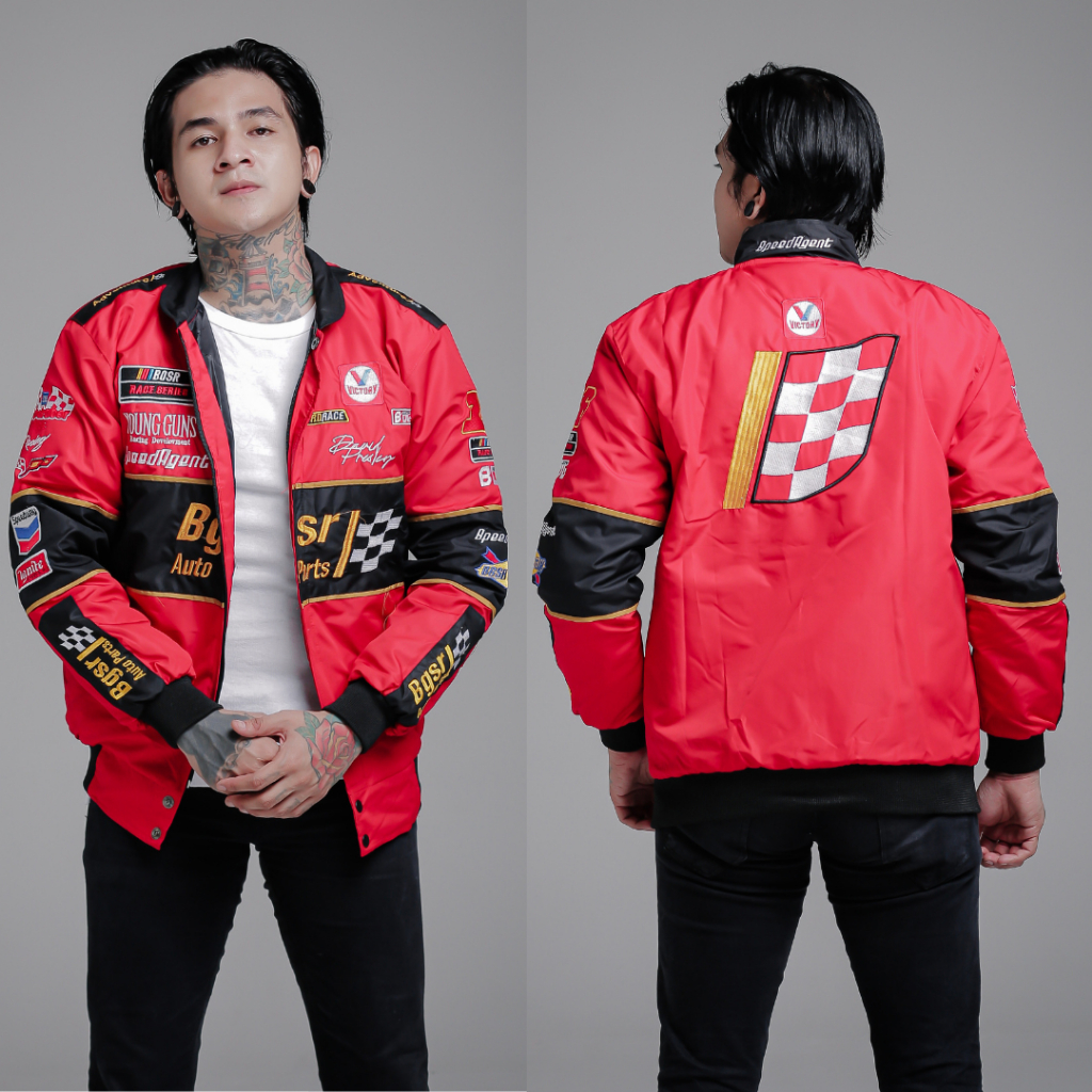 Jual Jaket Pria Nascar Racing Jacket Sunmori Touring Motor Windbreaker Adem Merah Hitam | Shopee ...
