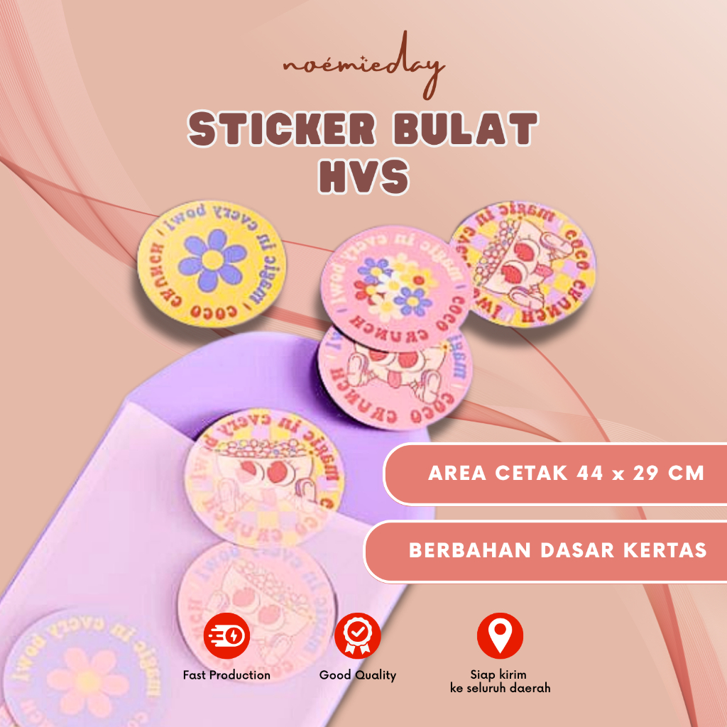 Jual Stiker Label Bulat / Stiker Custom HVS / Label Bulat Makanan ...