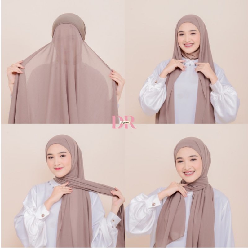 Jual DR Fashion - Pashmina Instant Inner 2in1 Ceruty Babydoll Premium Hijab | Shopee Indonesia