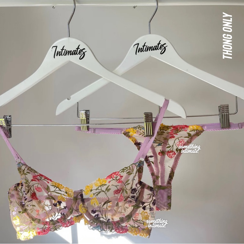 Jual [THONG ONLY ] SLOAN & SHERA Floral Embroidered Lace Bra Lingerie ...