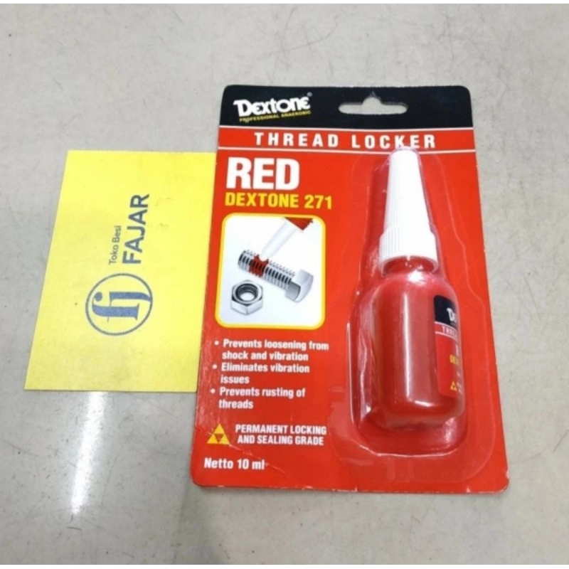 Jual Dextone lem baut merah red thread locker glue 271 10 ml | Shopee ...