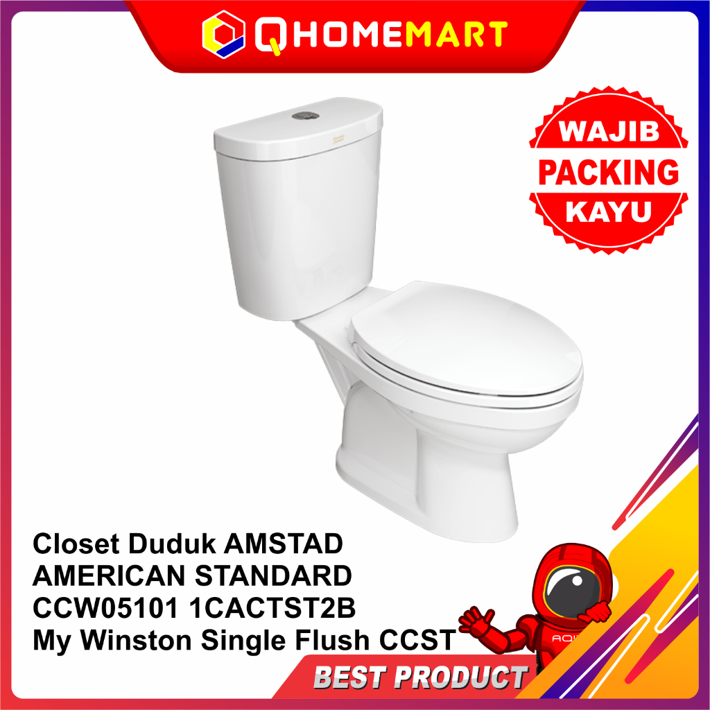 Jual Toilet Closet Duduk Amstad American Standard CCW05101 1CACTST2B My ...