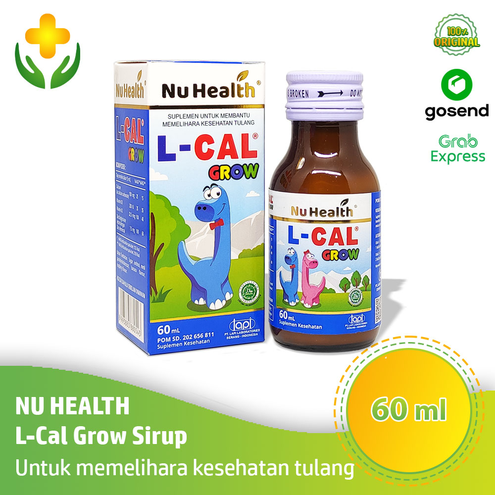 Jual L-Cal Grow Sirup 60 ml Suplemen Peninggi Badan Anak Kalsium Anak ...