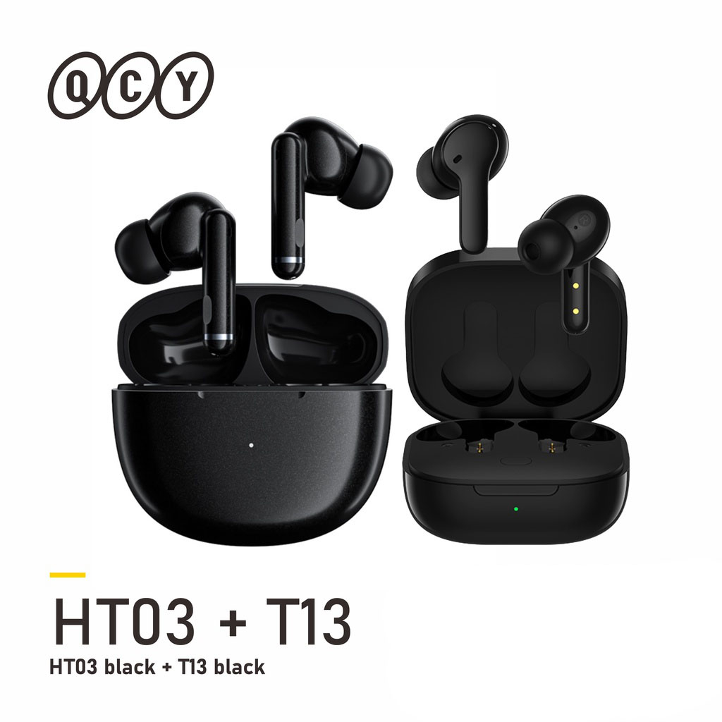 Jual QCY HT03 TWS BLACK BUNDLE QCY T13 TWS BLACK | Shopee Indonesia