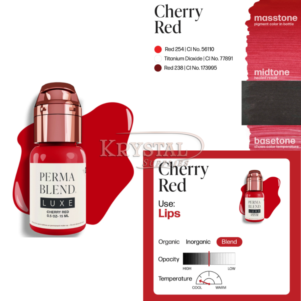 Jual Permablend LUXE Cherry Red Lips Colours / Tinta Sulam Bibir Perma Blend 15ml | Shopee Indonesia