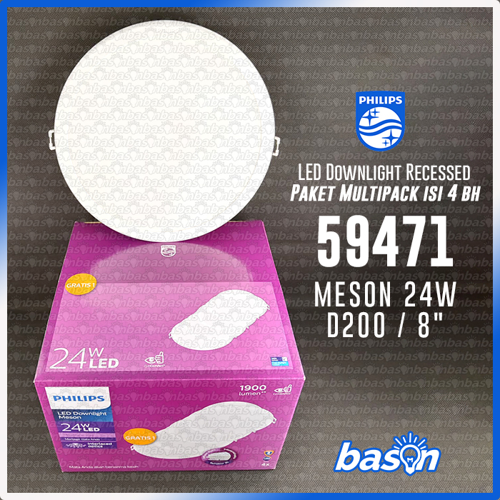 Jual PHILIPS Meson Multipack isi 4 bh - 59471 24W 8 inch D200 - LED ...