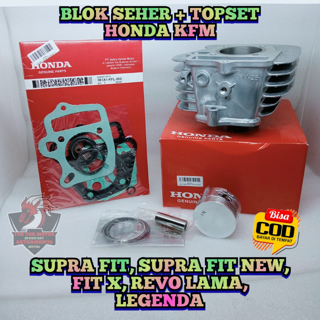 Jual BLOK KFM + SEHER + Paking TOPSET Motor Honda SUPRA FIT NEW , Supra Fit Lama , Supra FIT X ...