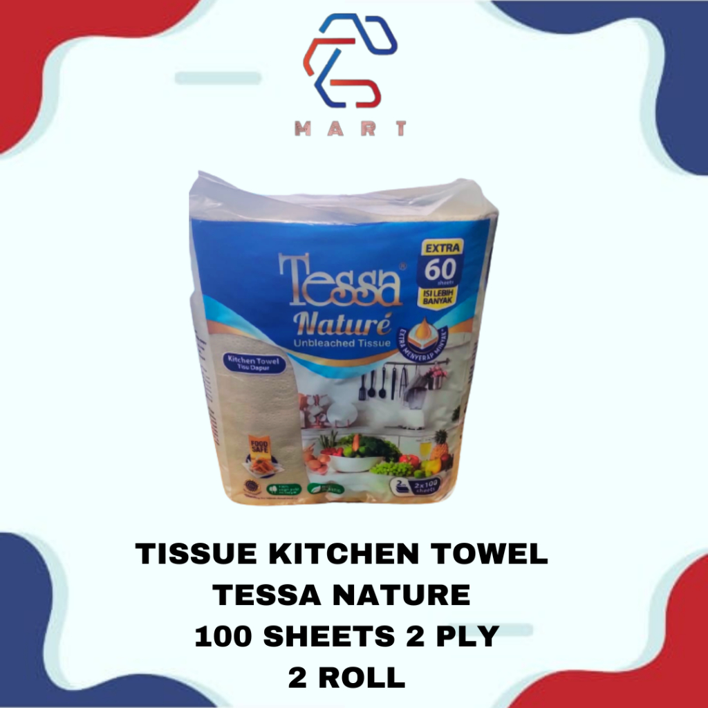 Jual Tessa Nature Tissue Kitchen Towel 100 Sheets 2 Ply - 1 Pack ( 2 ...