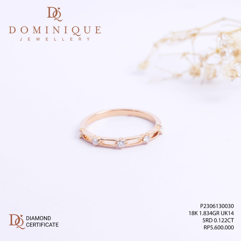 Jual Cincin Diamond (Berlian) Dominique Jewellery 18K P2306130030 ...